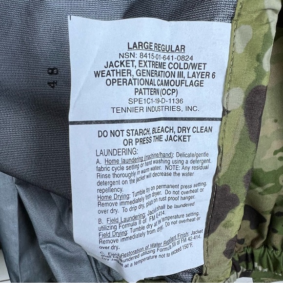 GORE-TEX | Jackets & Coats | Nwt Ocp Gen Iii Layer 6 Extreme Cold Wet ...